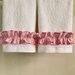 PINK RUFFLE Fingertip Towels 2 White Velour Towel 100% - Etsy