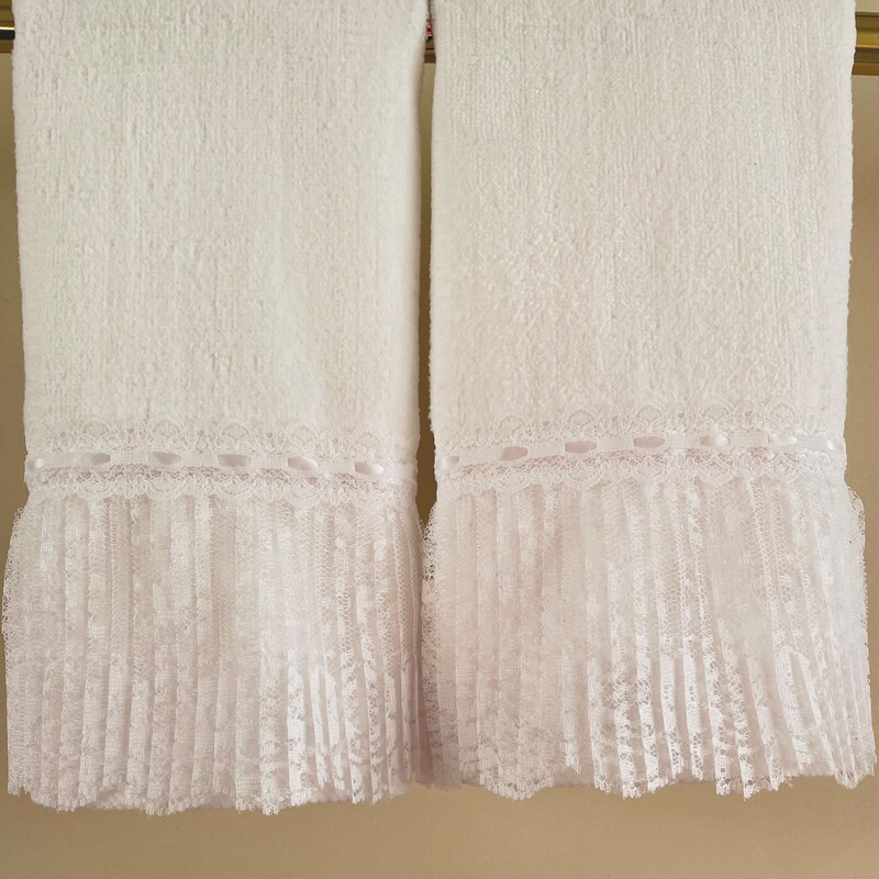 Lace Edge Towel - Etsy