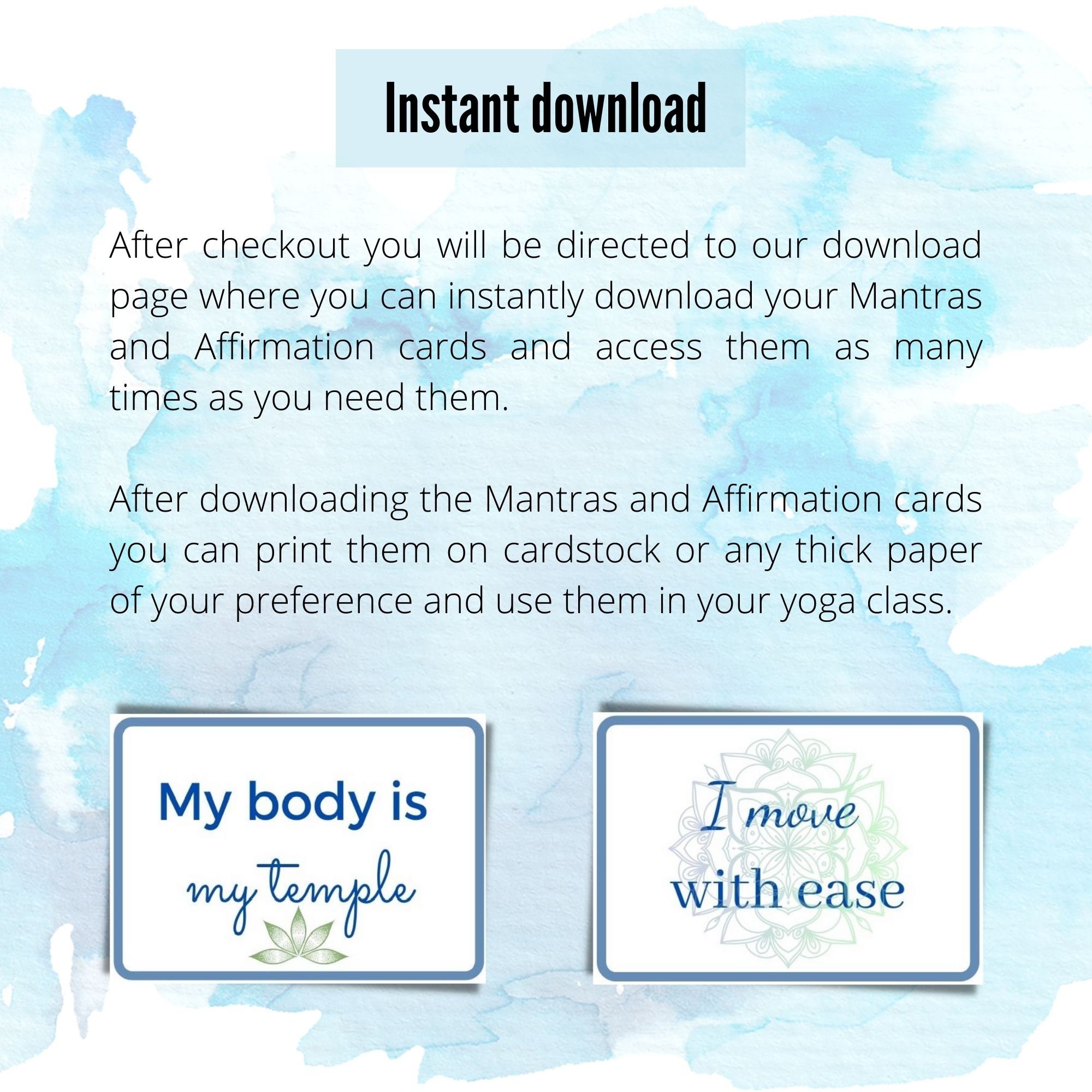 Mantras & Affirmations Cards to Use in Your Yoga Class Sequence - Etsy