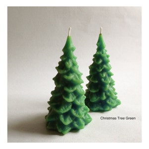 Three Large Christmas Tree Candles, Beeswax Candle, Ornaments, Pine ...