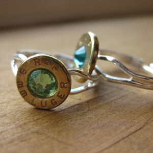 38 Special/380 Auto/ 9mm Skinny Ammunition Ring, Silver Elegant ...