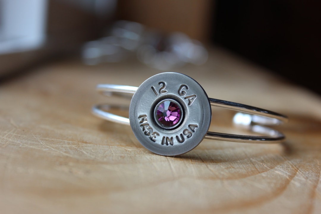 12/20 Gauge Silver Adjustable Cuff Shotgun Bracelet , Upcycled Ammo ...