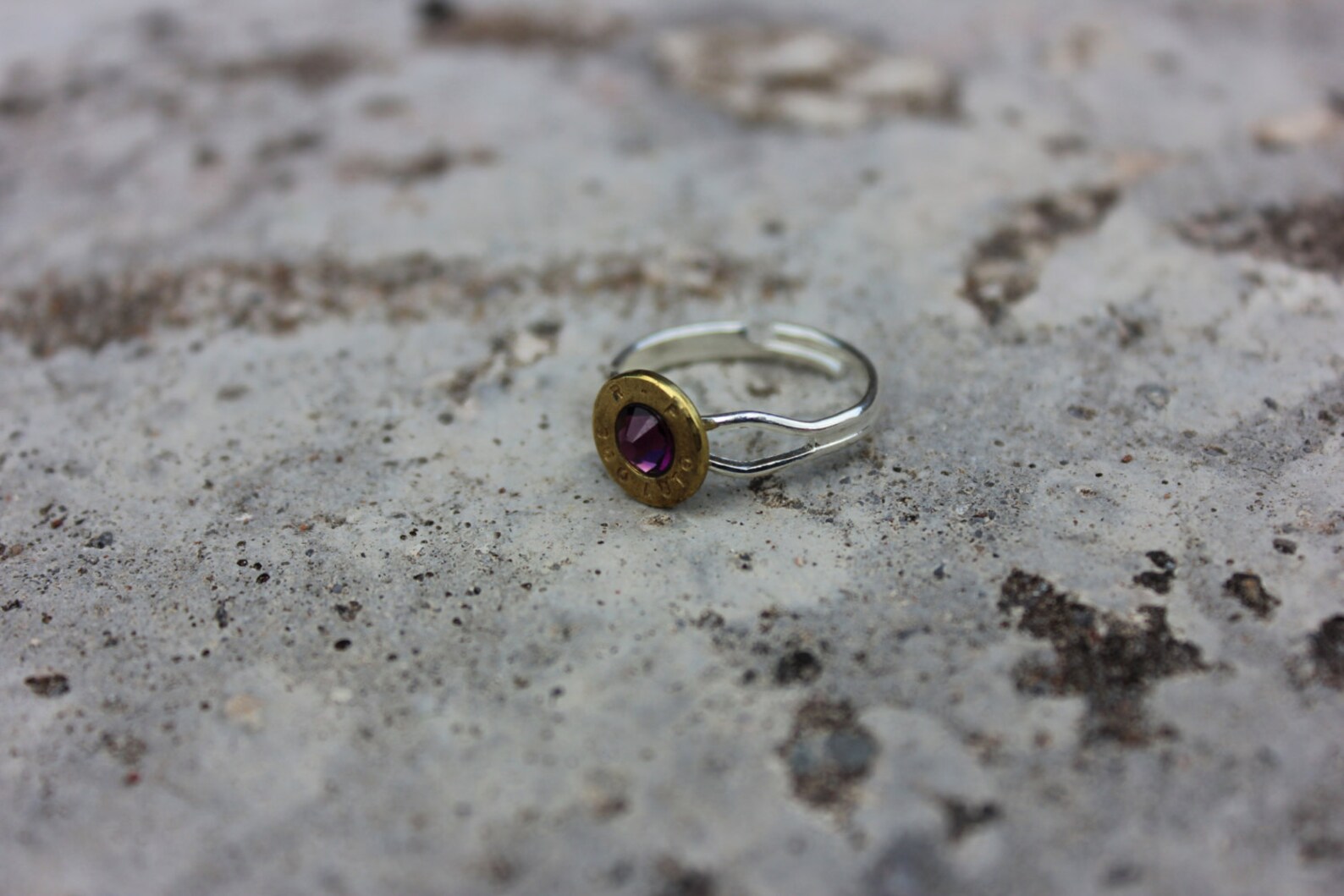 38 Special/380 Auto/ 9mm Skinny Ammunition Ring, Silver Elegant ...