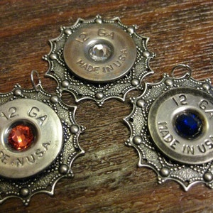 12 Gauge Elegant Shotgun Shell Antique Silver Filigree Necklace ...