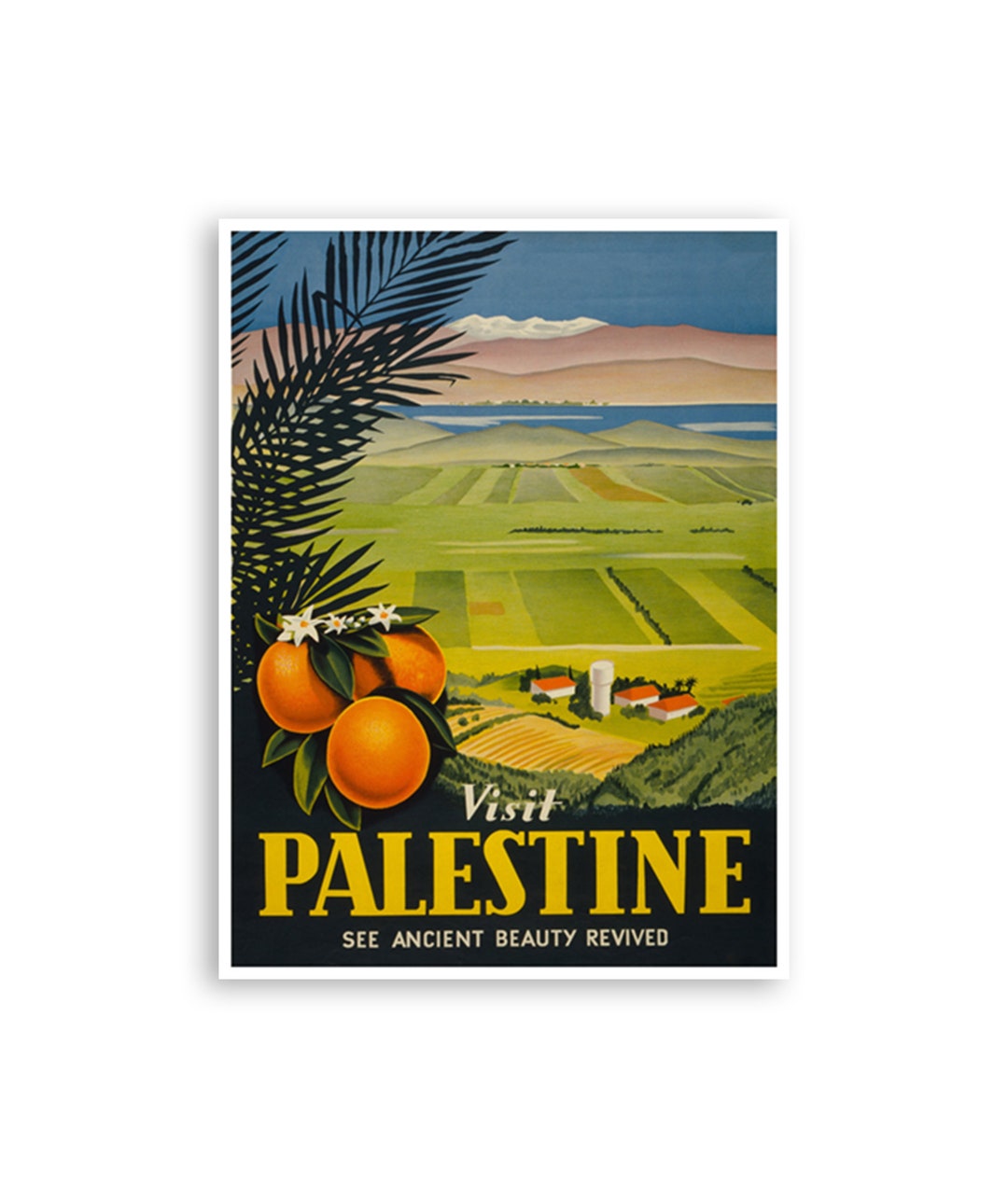Vintage Palestine Art Travel Poster Retro Palestinian Print H1168 - Etsy