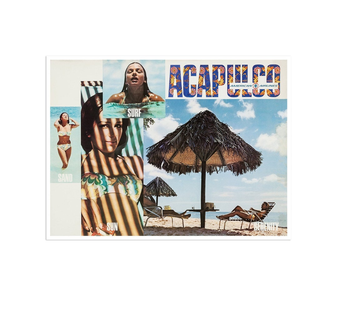 Acapulco Travel Poster Mexico Home Decor Wall Art Print (H673) - Etsy