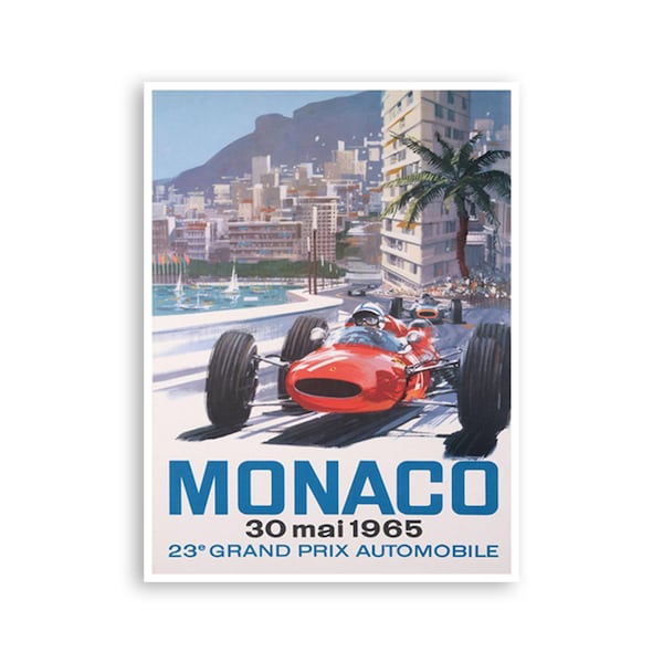 Monaco Race Poster - Etsy