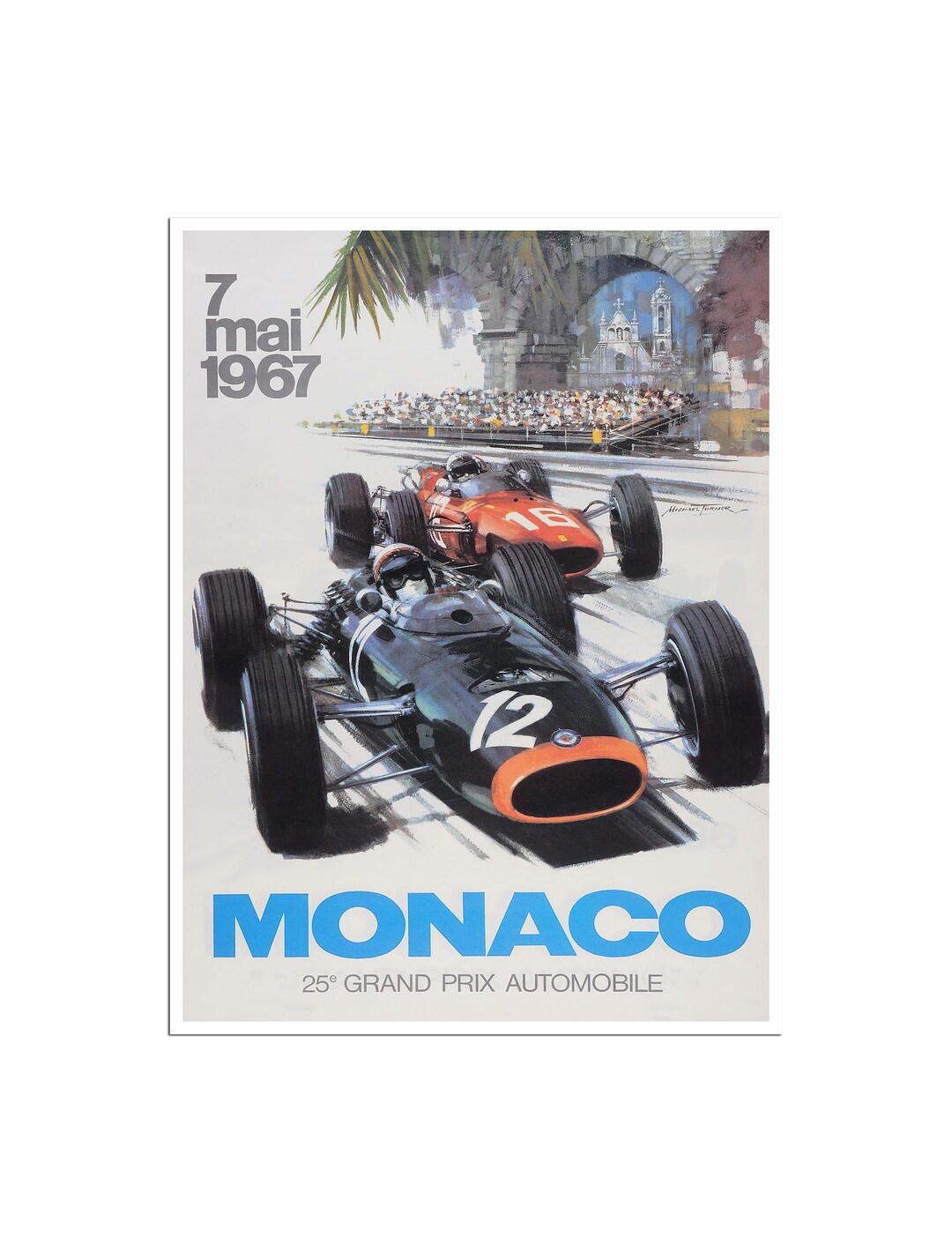 Monaco Racing Poster 1967 Grand Prix Art Racecar Print (h59)a - Etsy