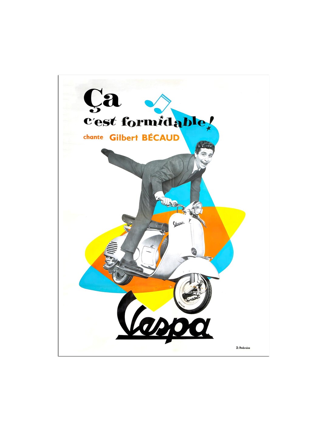 Scooter Poster Motor Scooter Art Retro Print (h260)a - Etsy