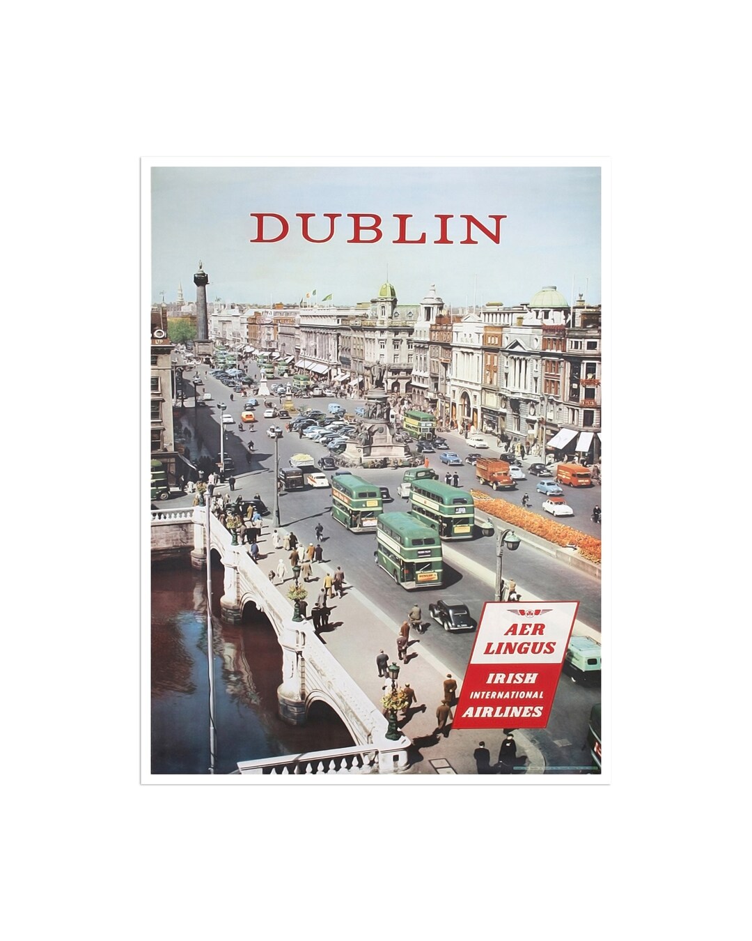 Dublin Retro Art Ireland Travel Decor Poster Wall Art Print (H622) - Etsy