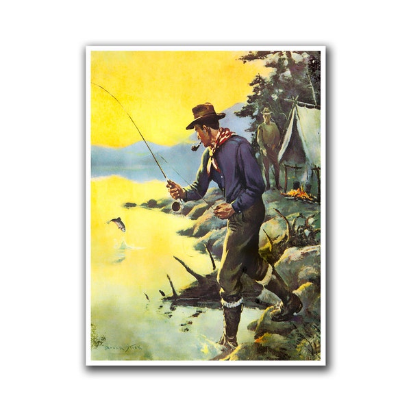 Fishing Poster - Etsy