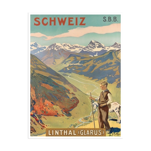 Switzerland Travel Art Swiss Poster Print Home Decor XR177 - Etsy