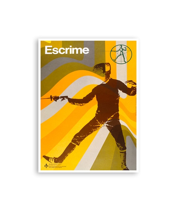 Fencing Poster Sports Art Olympics Decor H354 - Etsy