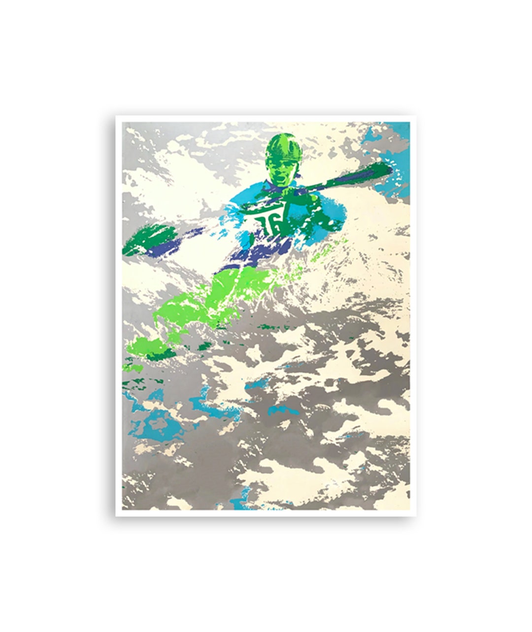 Kayaking Retro Poster Travel Art Kayak Decor Print H39 - Etsy