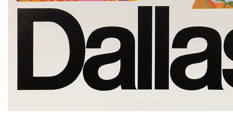 Dallas Print Texas Travel Poster Western Decor American Airlines Art ...