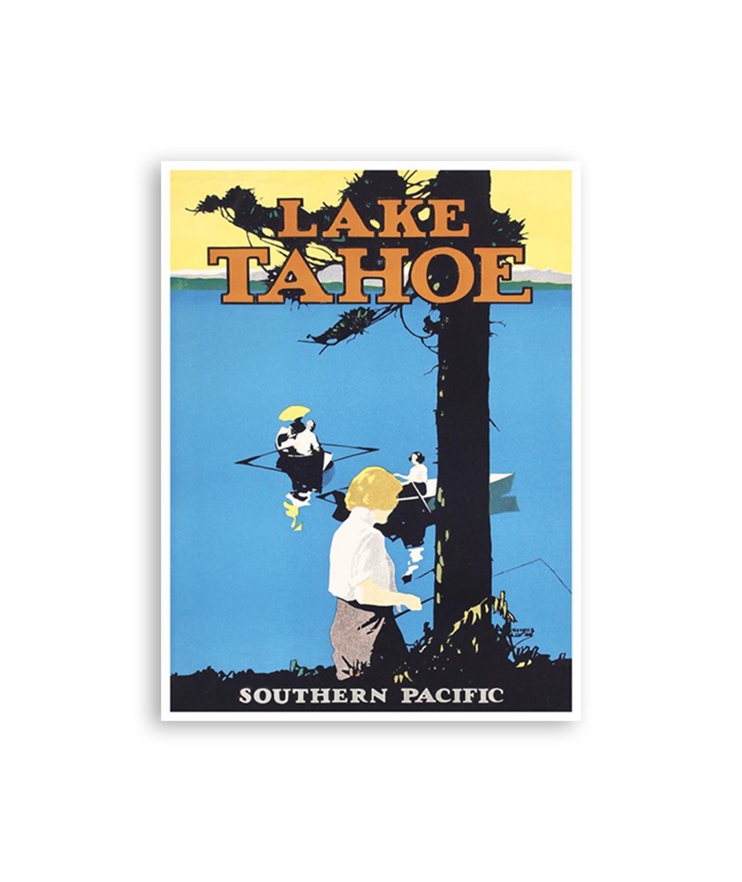 Lake Tahoe Poster Maurice Logan Art Southern Pacific 1922 Print (h970)a ...