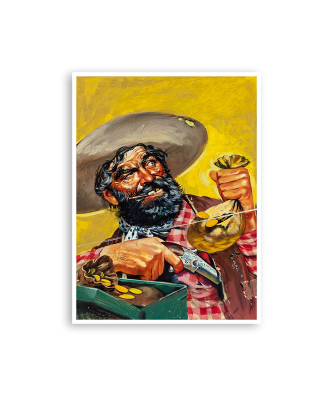 Western Outlaw Art Western Decor Print for Bar Room Man Cave Poster ...