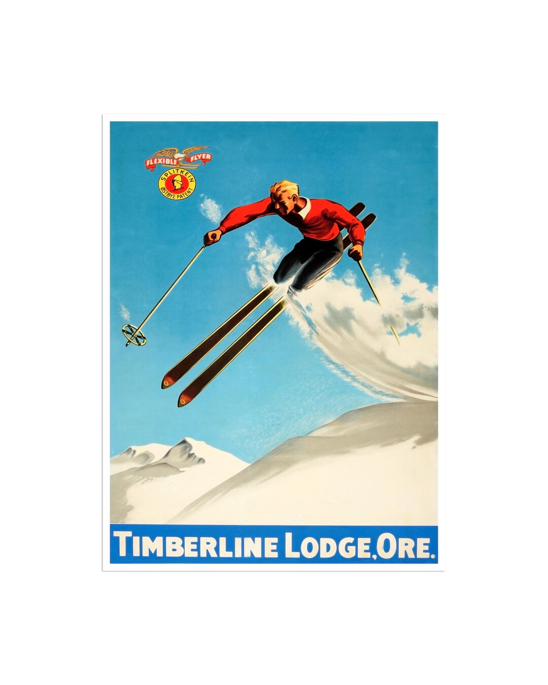 Timberline Oregon Travel Poster Retro Ski Wall Art Print (h526)a - Etsy