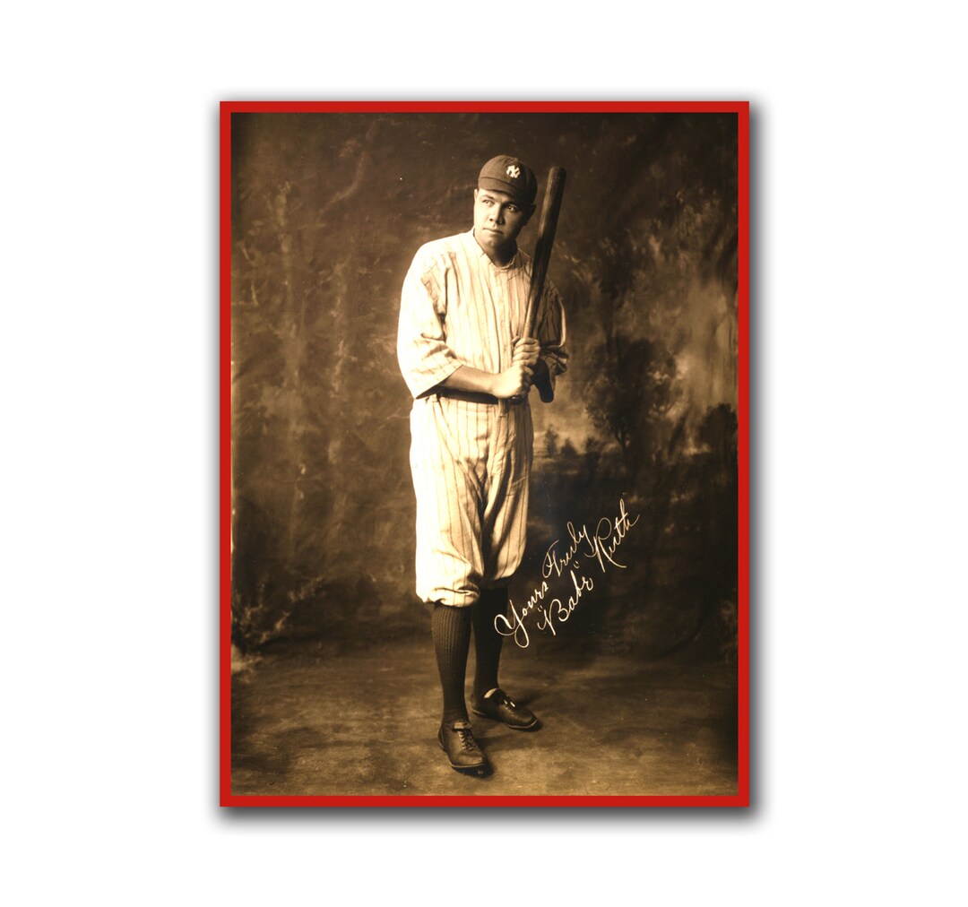 Babe Ruth Retro Baseball Art Wall Poster Print Sports Art Decor (H72 ...