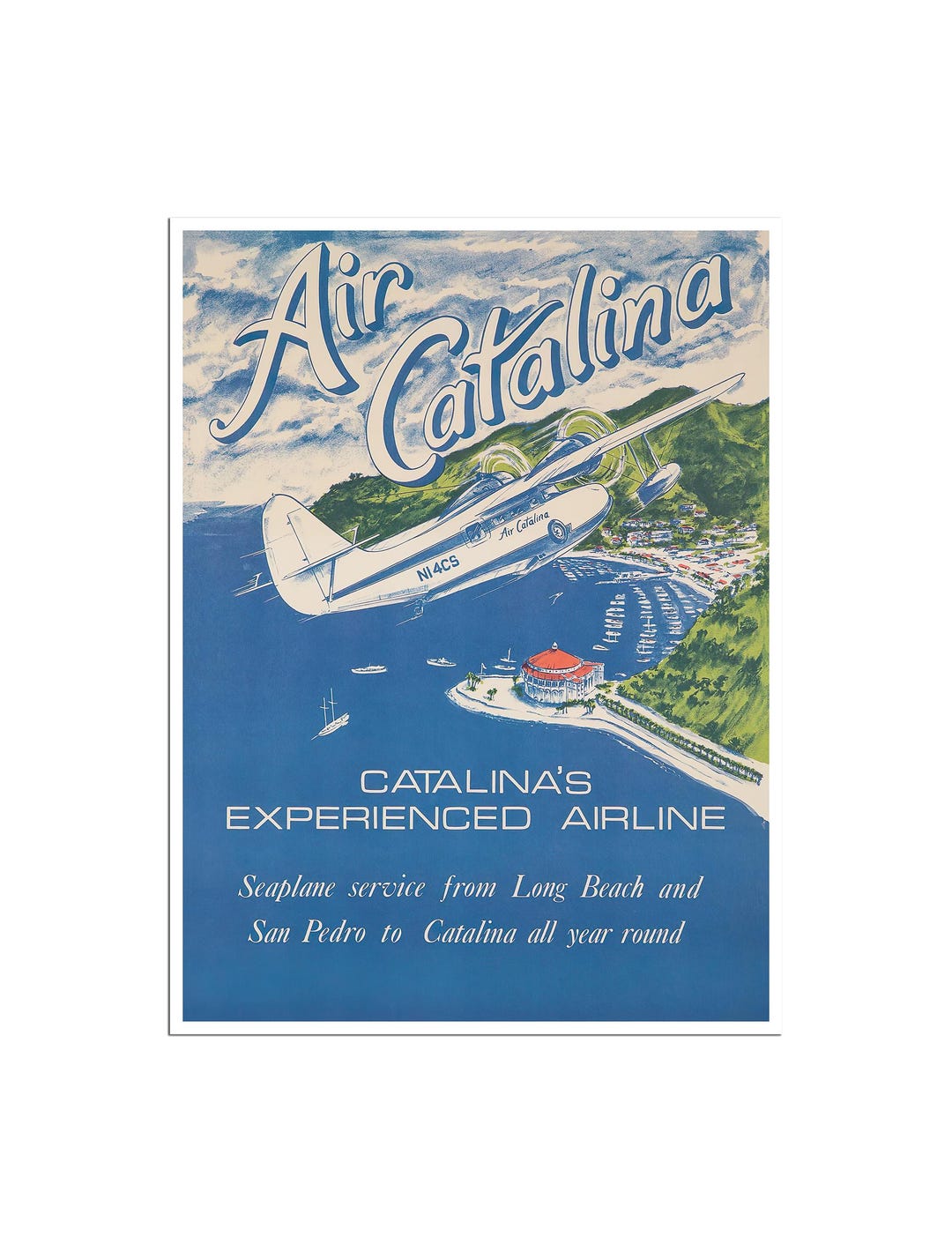 Catalina Islands Travel Poster Airline Art Print Sports Decor (H476) - Etsy