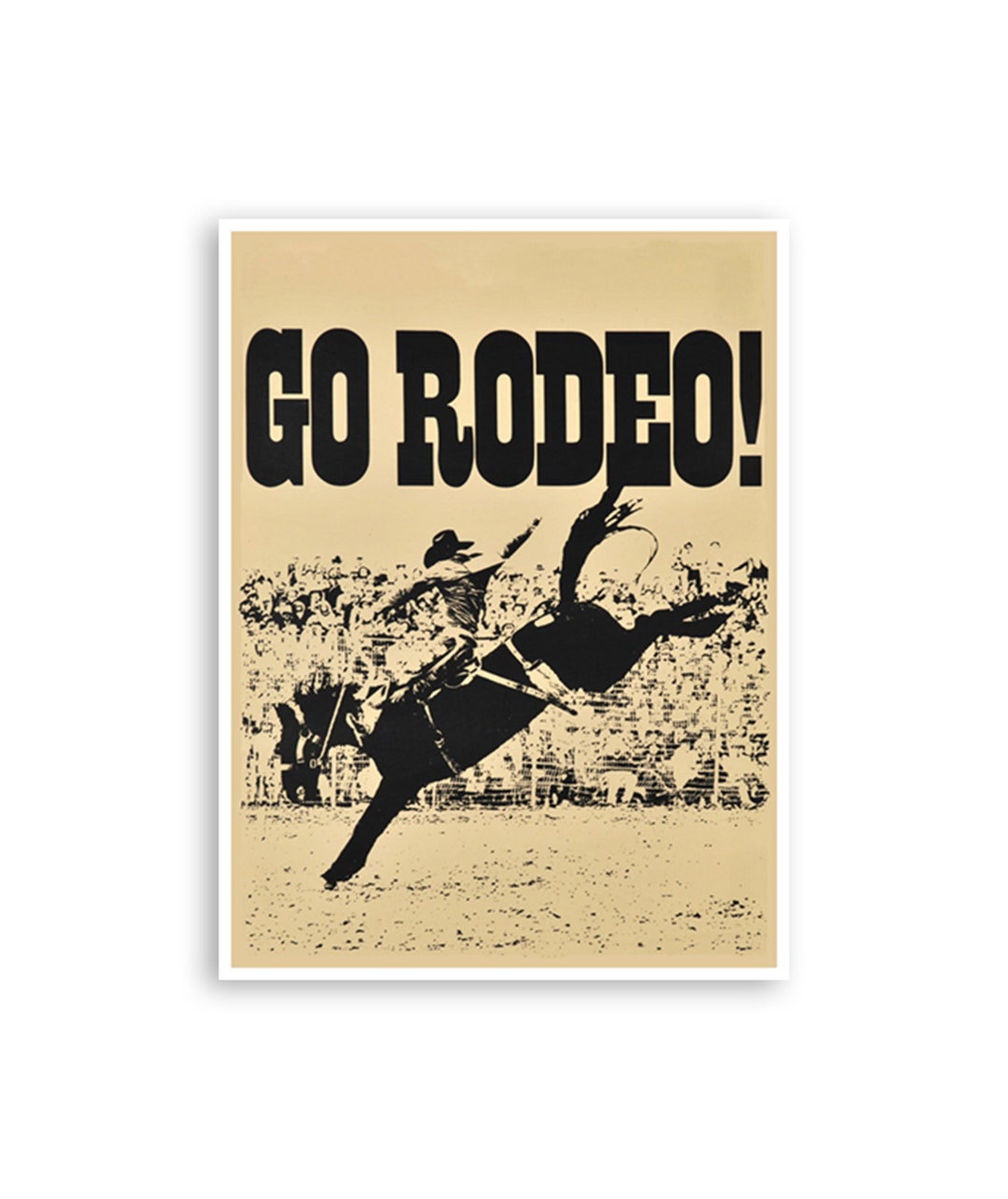 Vintage Rodeo Art Poster Western Print Cowboy Decor (H944) - Etsy