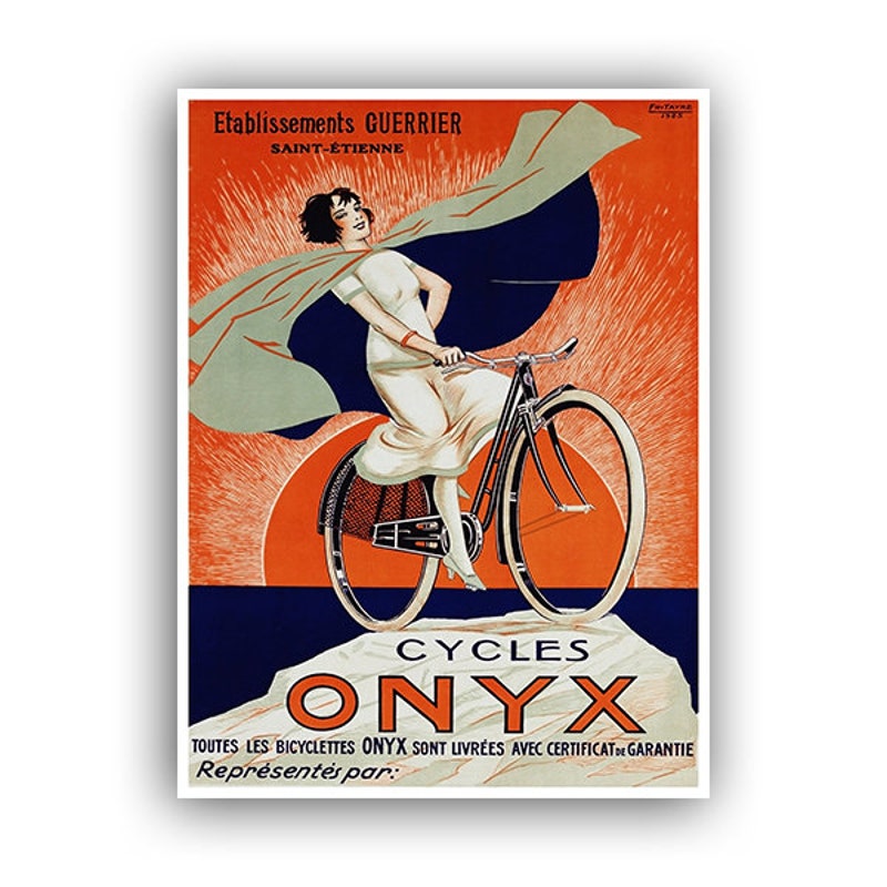 Retro Cycling Poster - Etsy