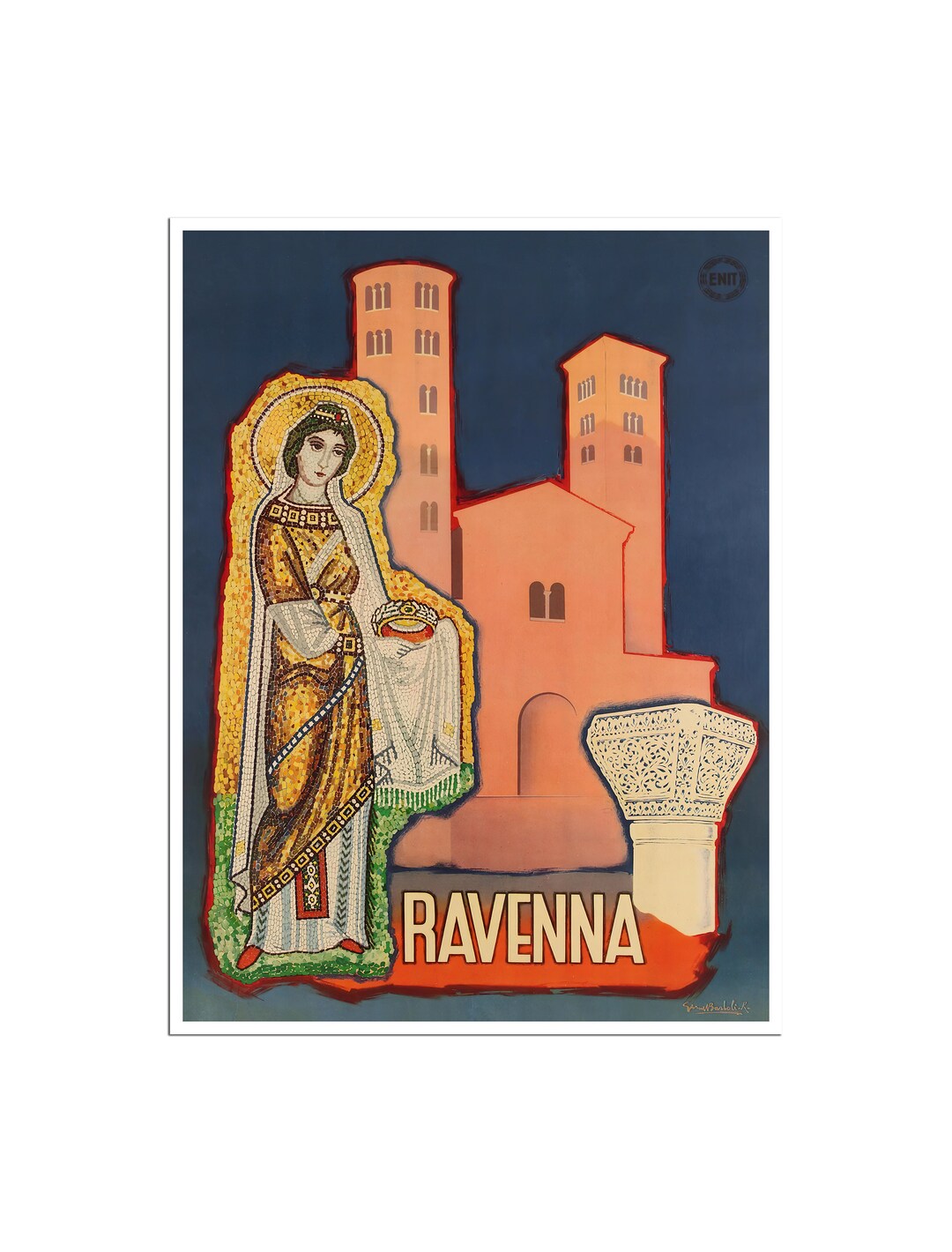 Ravenna Art Italy Travel Poster Italian Print Vintage Italy Sign (H1620 ...
