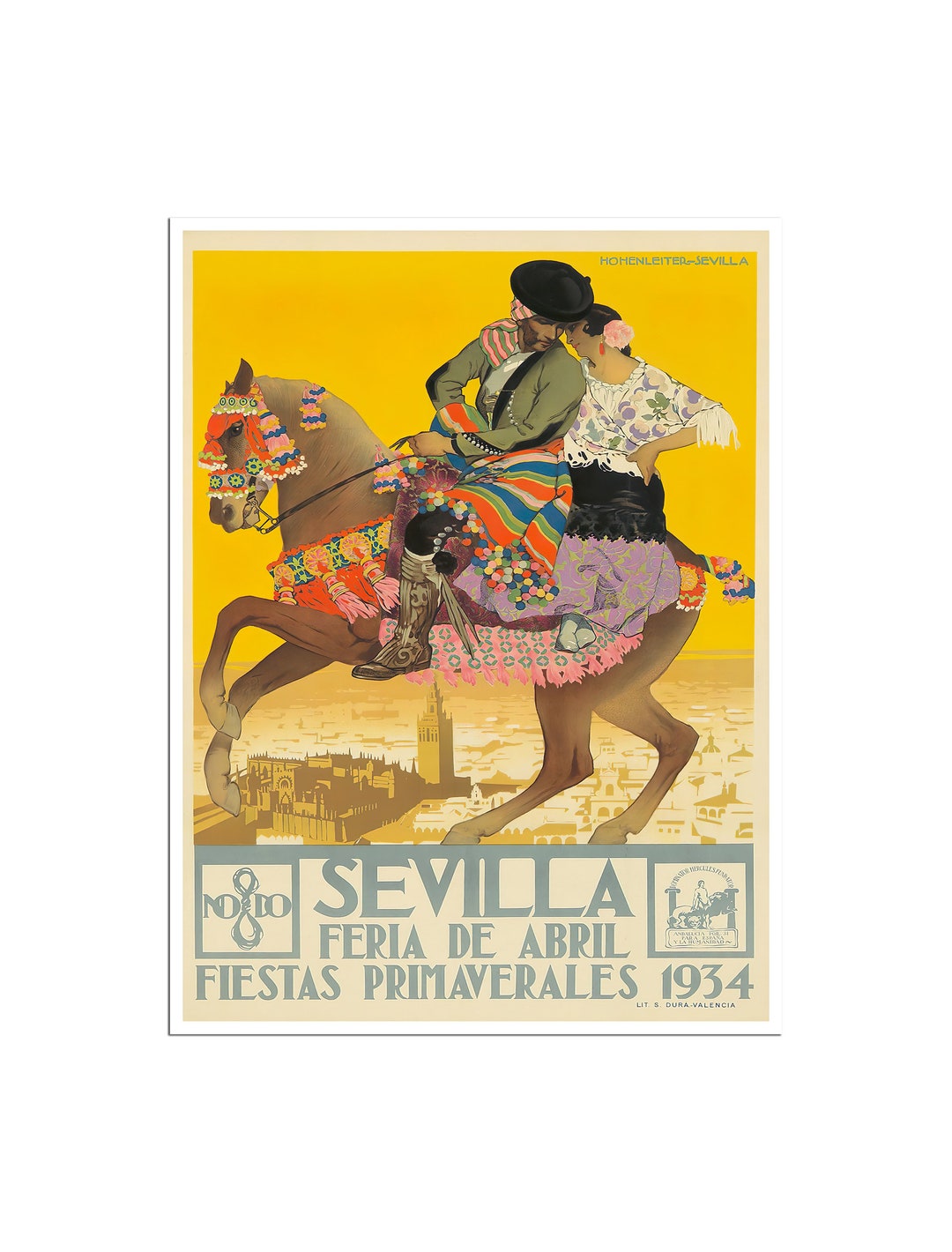 Seville Travel Art Vintage Spanish Poster Spain Gift Print (H1214) - Etsy