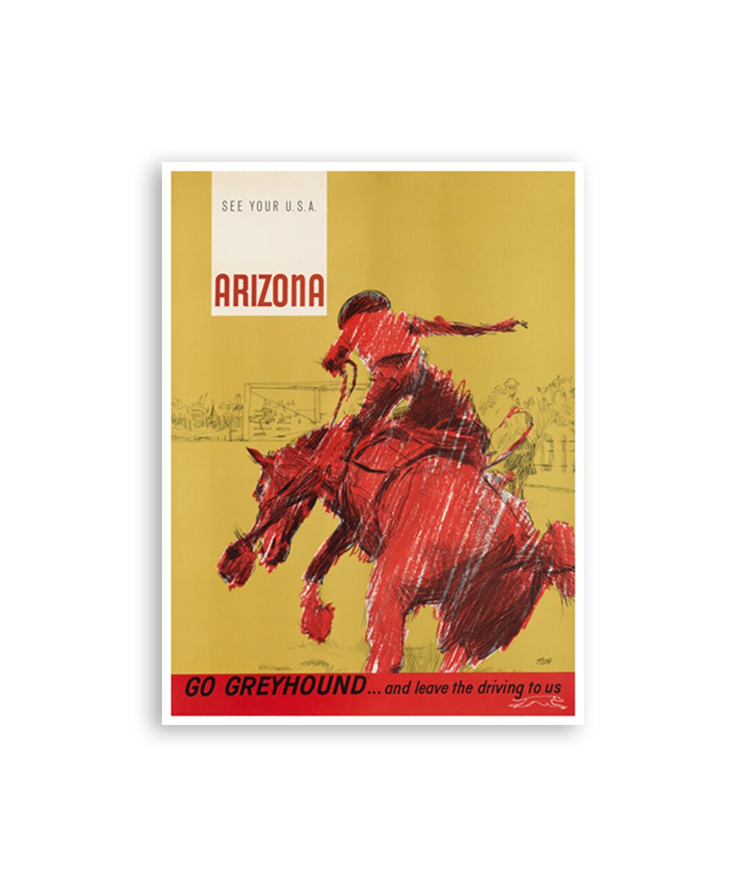 Arizona Rodeo Art Sports Poster Print (H1158) - Etsy