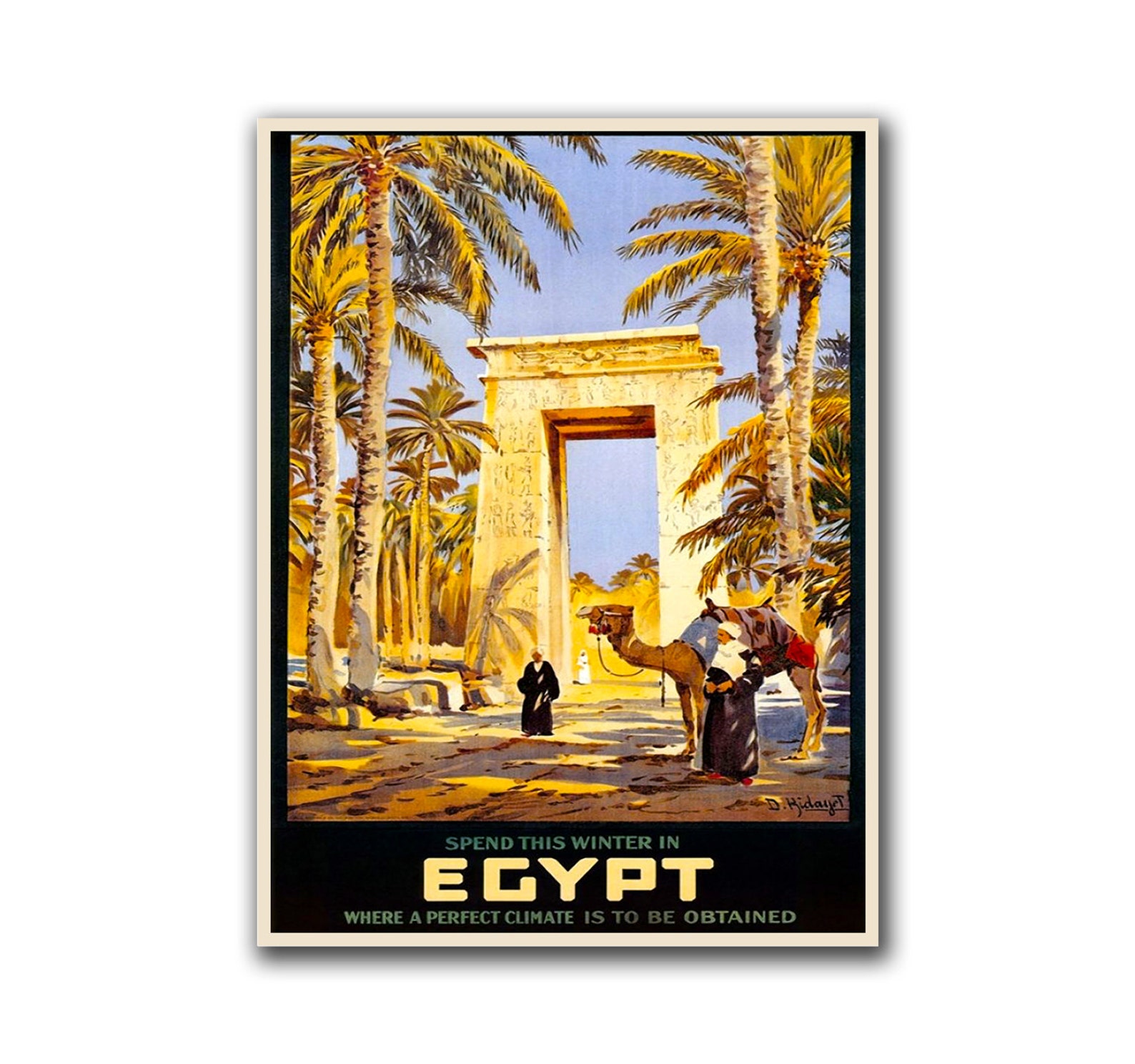 Egypt Travel Poster Wall Art Nature Print H269 - Etsy