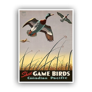 Vintage Duck Hunting Art Poster Sports Decor Art Retro Decor Print ...
