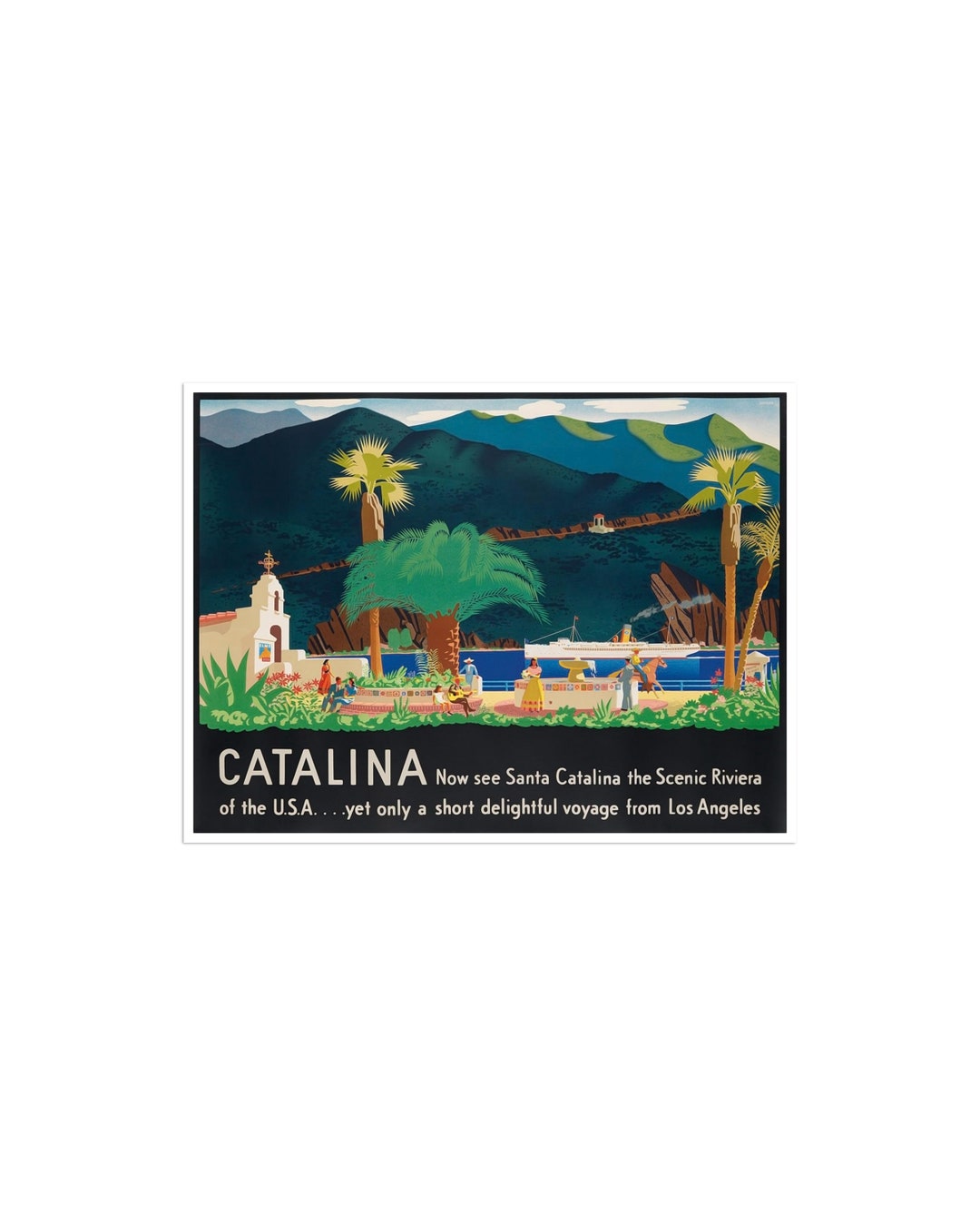 Catalina Islands Art California Travel Poster Airline Print (h796)a - Etsy
