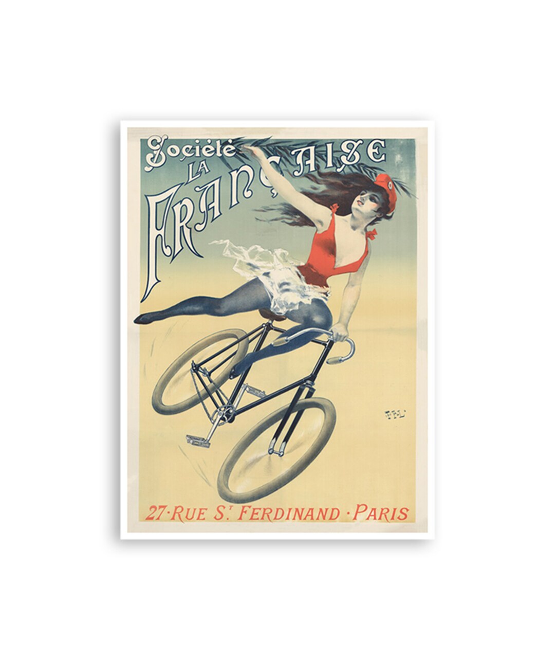 Vintage Bicycling Art French Cycling Poster Retro France Print (H969 ...
