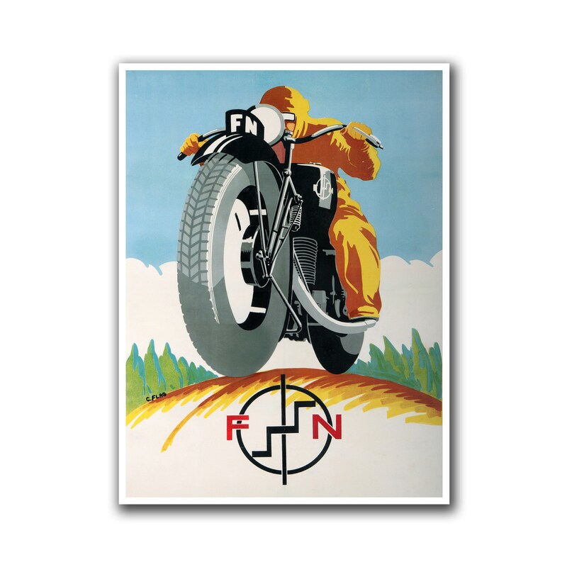 Motorcycle Poster - Etsy