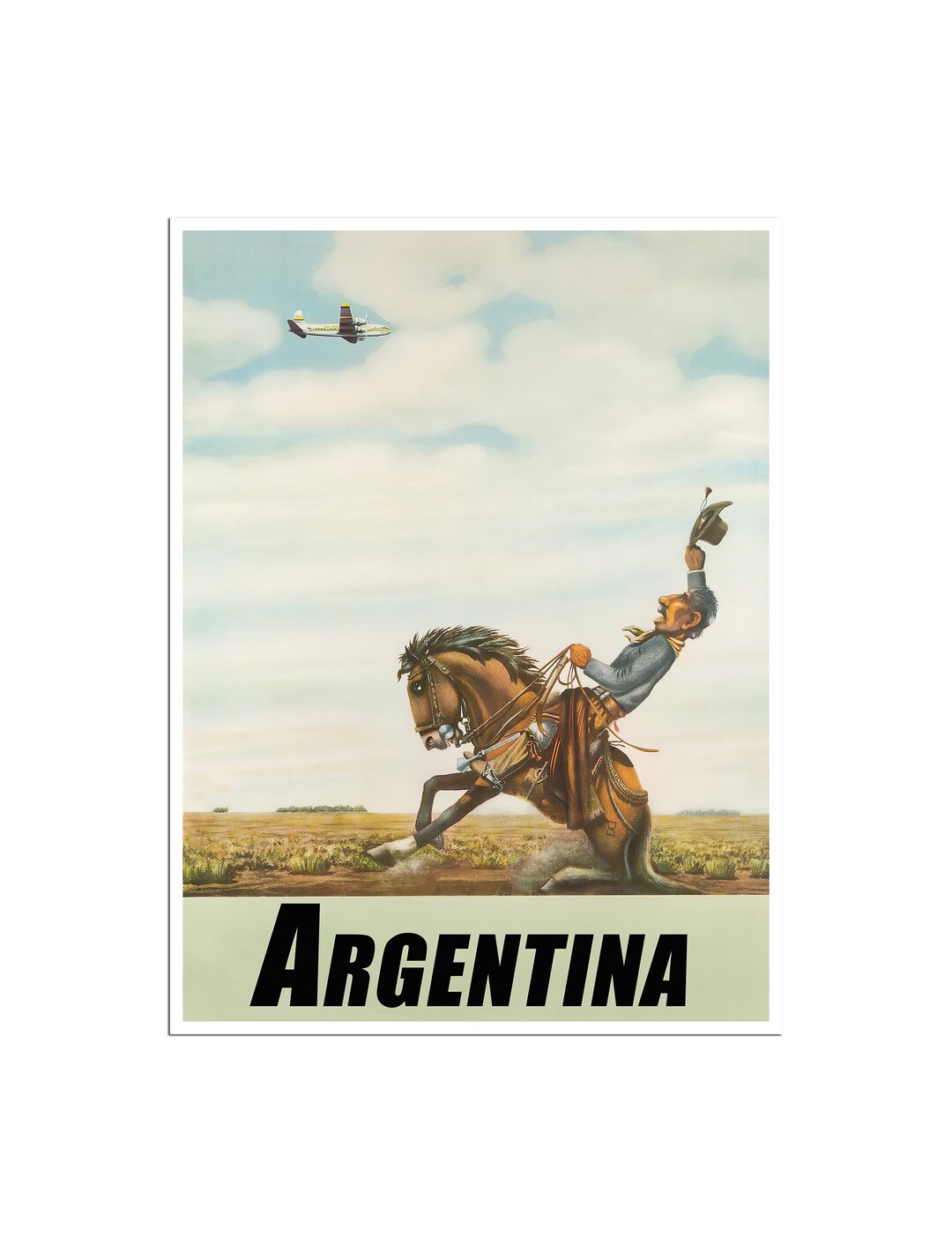 Argentina Travel Poster Vintage Argentinian Art Print South American ...