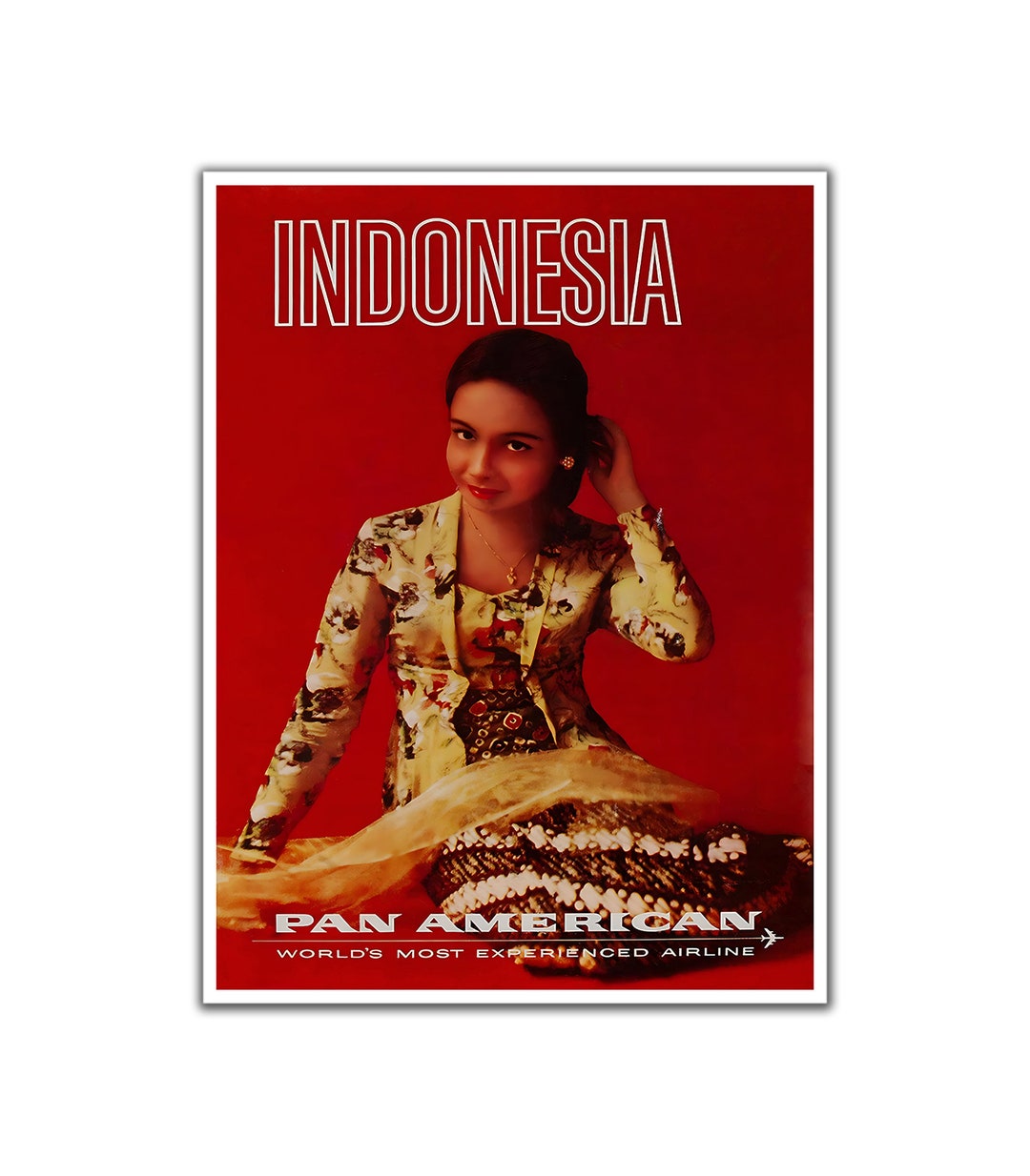 Indonesia Art Vintage Travel Poster Asian Gift Print (H1471) - Etsy