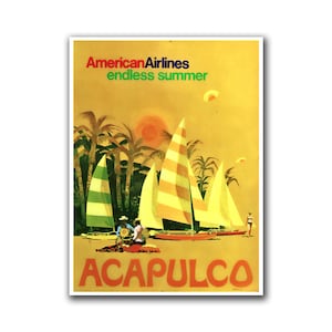 Mexico Travel Poster Home Decor Acapulco Wall Art Print (H147) - Etsy