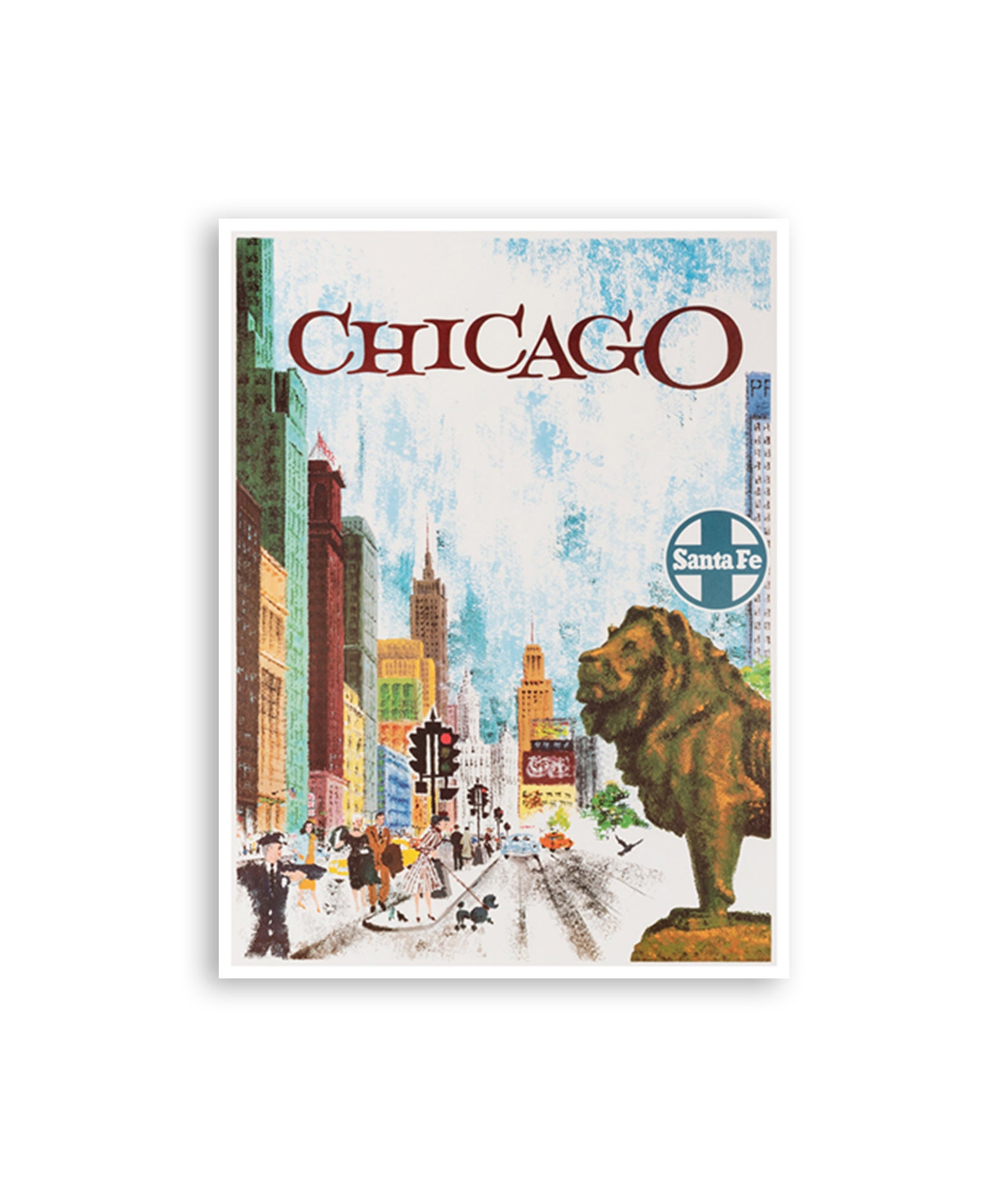 Chicago Travel Poster Art Retro Print Vintage Home Decor (H813) - Etsy