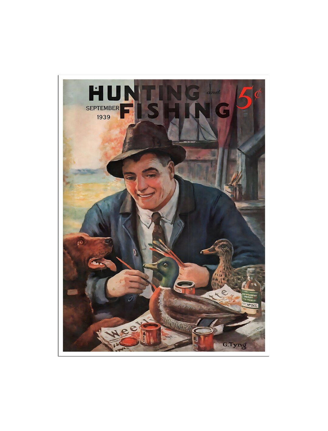 Duck Hunting Poster Decoy Birding Art Vintage Hunter Gift Print (H1642 ...