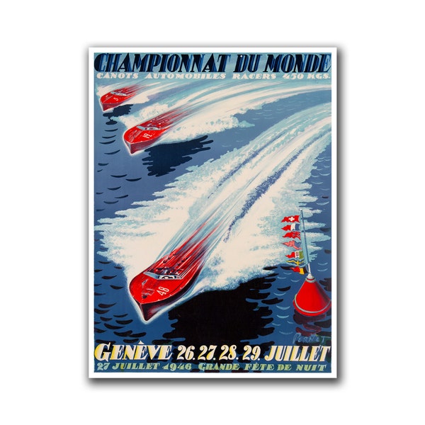 Racing Boat Wall Art - Etsy