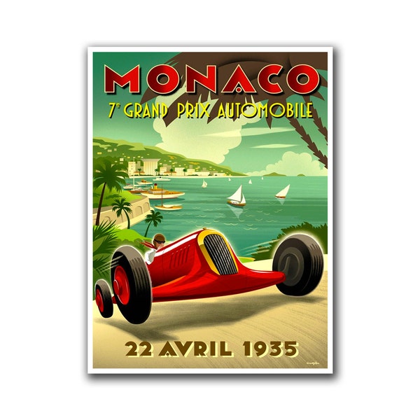 Monaco Race Poster - Etsy