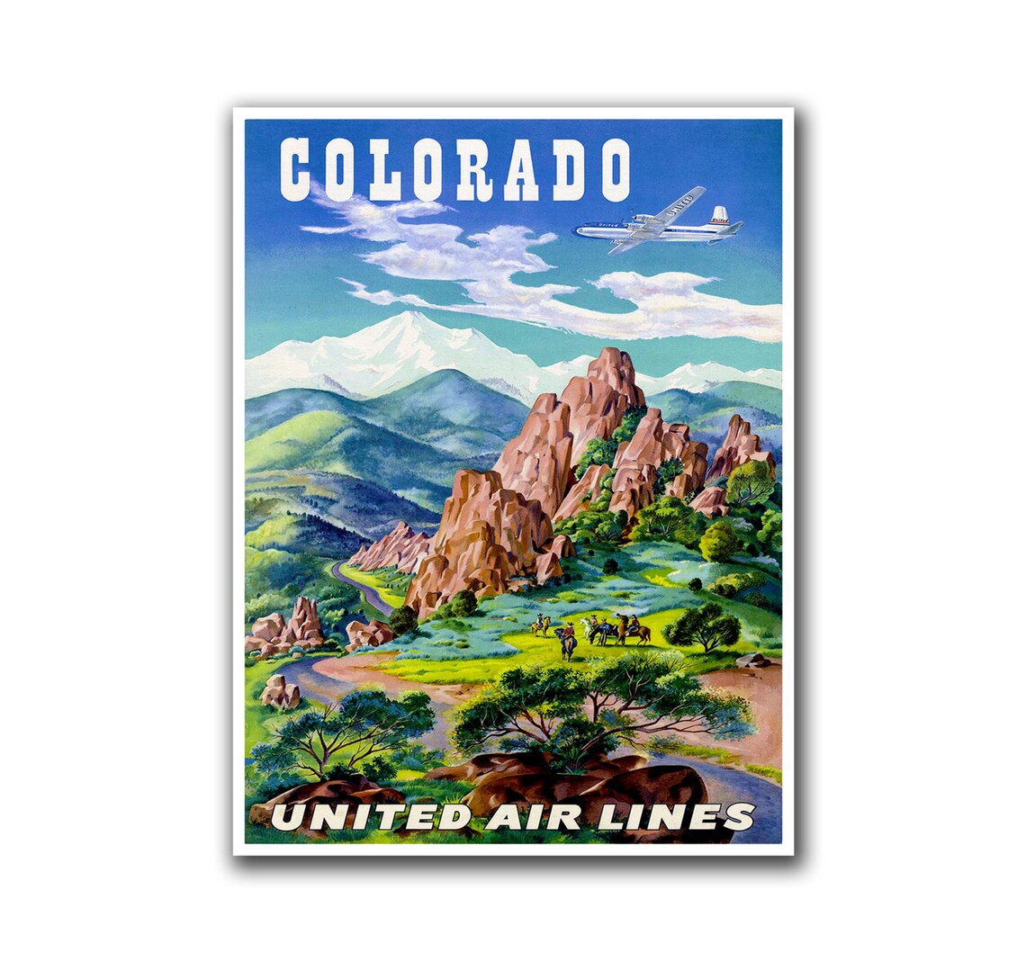Retro Travel Art Colorado Sports Poster Home Decor Vintage - Etsy