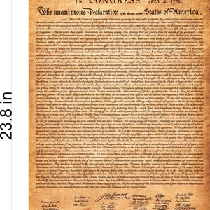 Acrylic Declaration of Independence Wall Sign, Gift for Dad, Patriotic ...