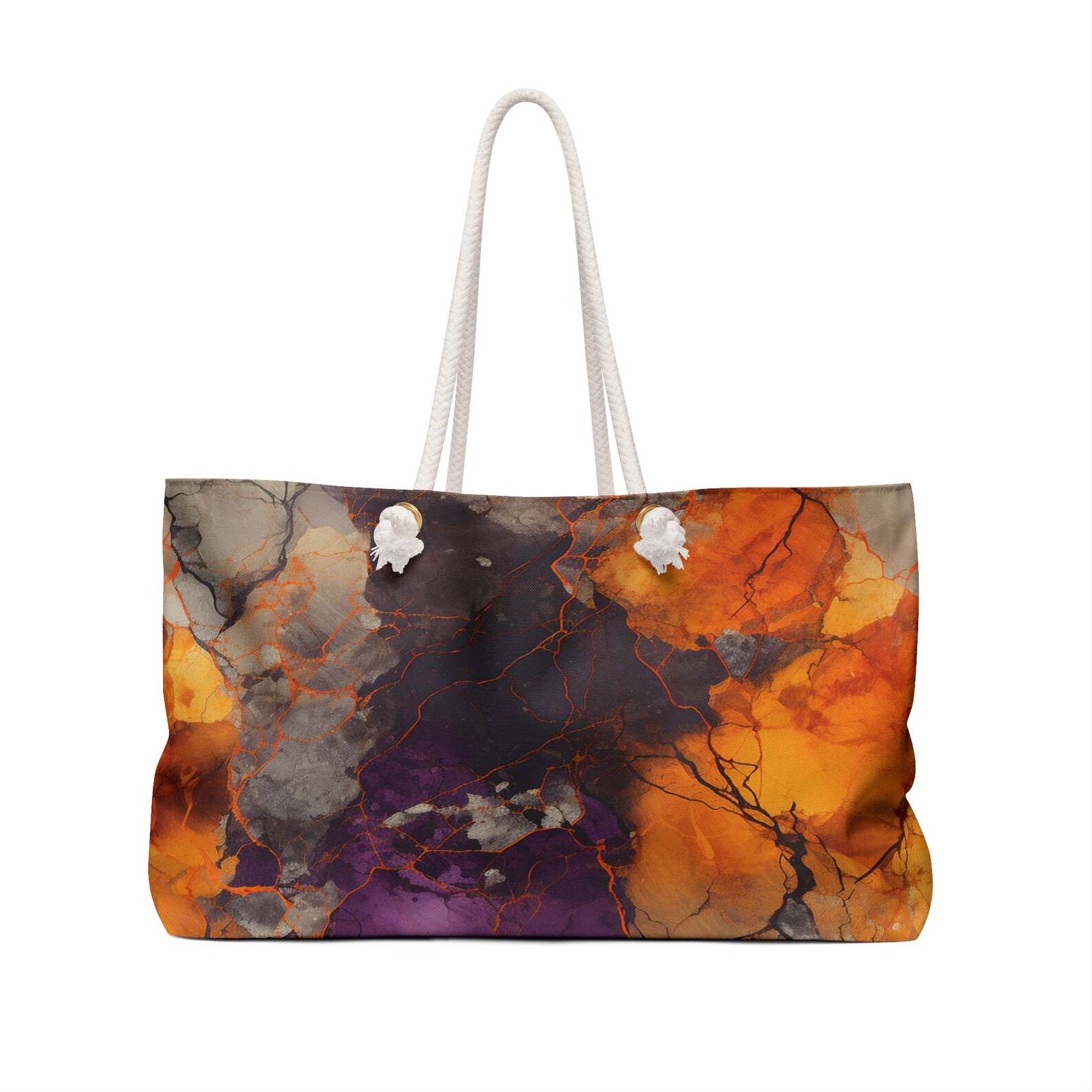 Sophisticated Purple & Gold Marble Weekender Bag - Etsy