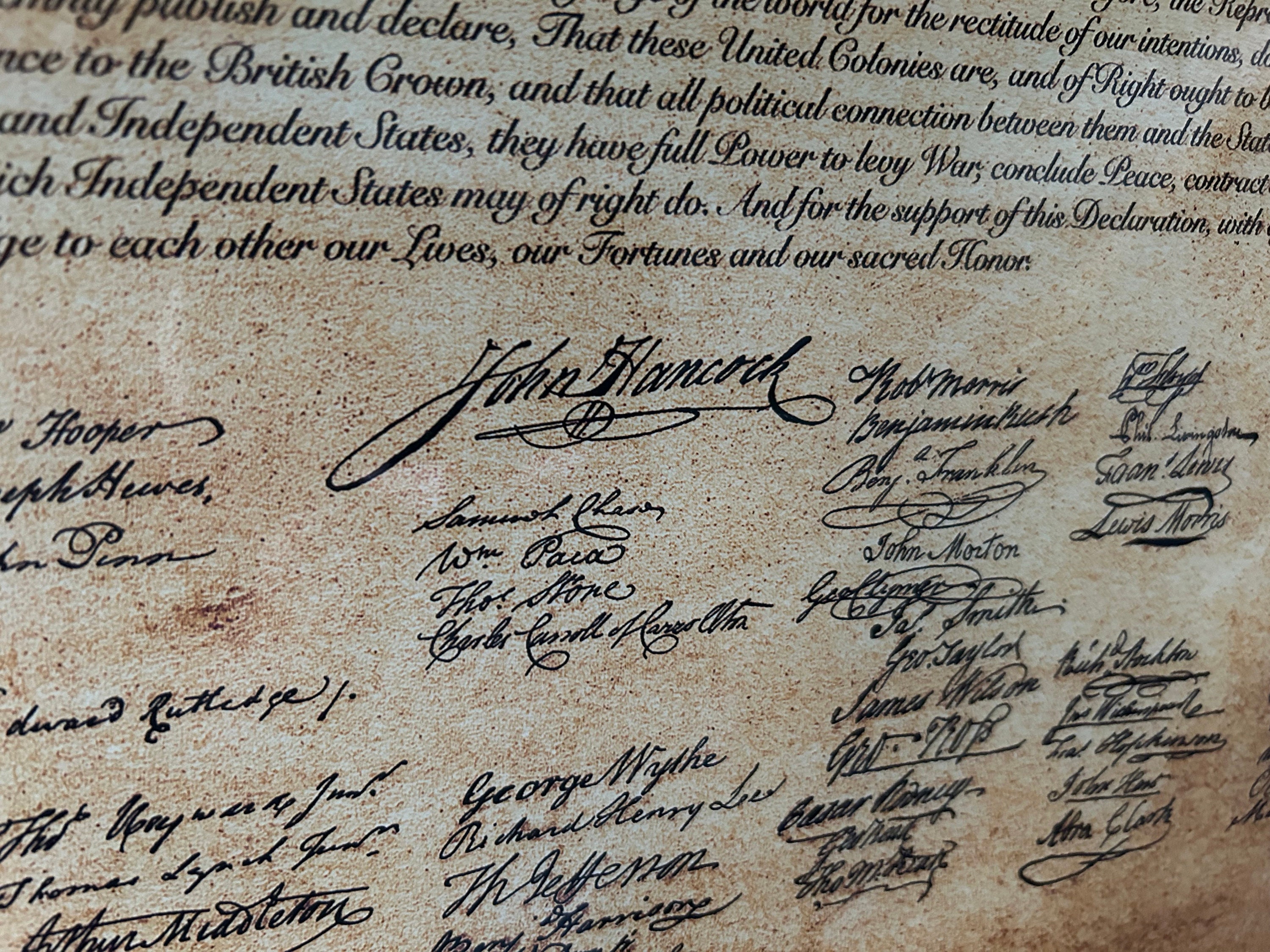 Acrylic Declaration of Independence Wall Sign, Gift for Dad, Patriotic ...