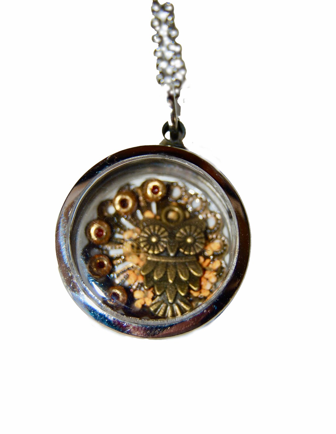 Enchanted Forest Owl Shadow Box Curio Necklace - Etsy