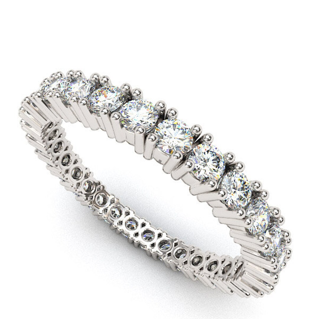 Eternity Split Prong Band Ring Setting Only Made 14k Gold - Etsy