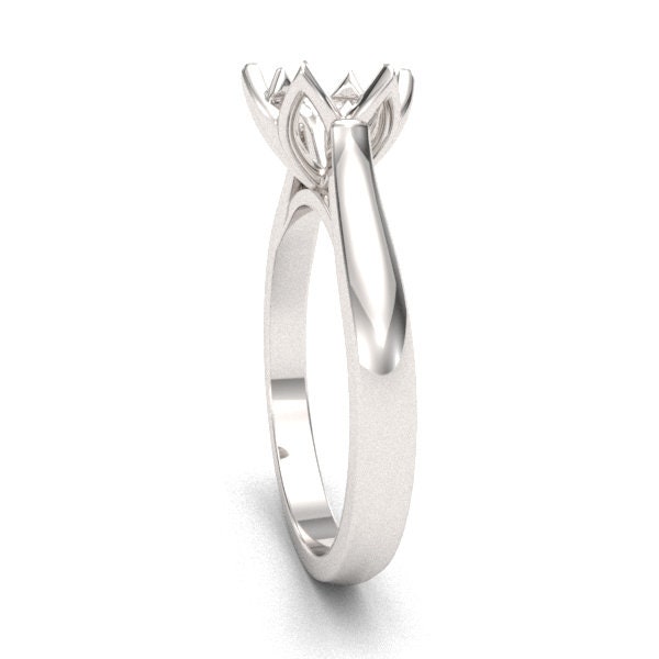 6 Petal Lotus on Cathedral Ring Mount Designed in 14k Gold - Etsy Canada
