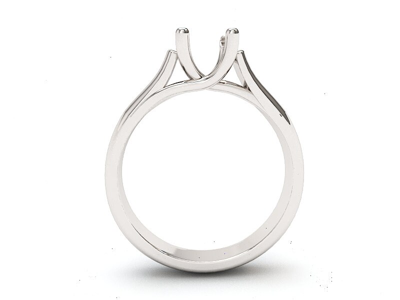 4.5mm Princess Trellis Cathedral Ring Mounting 14k Solid Gold - Etsy