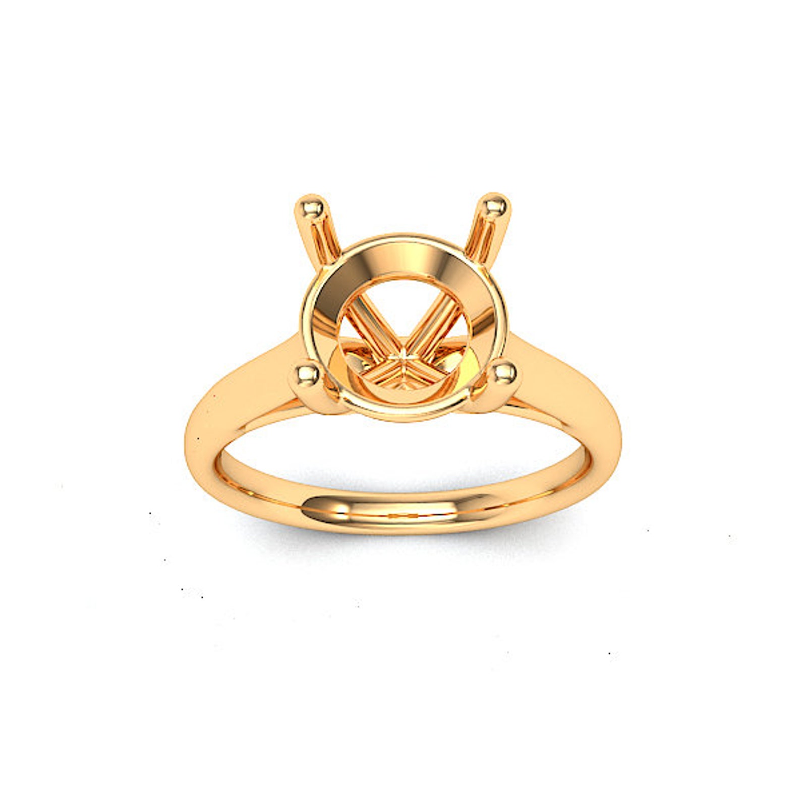 7mm Bow Design Engagement Ring Setting Only - Etsy